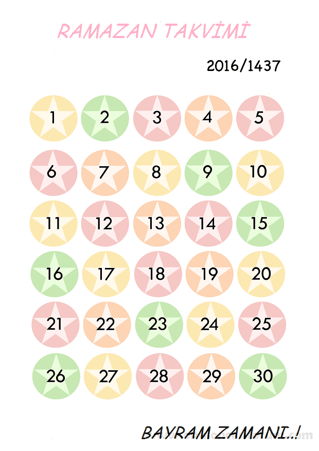 Ramazan afişi ve çocuklar için ibadet grafikleri - Okul Öncesi Etkinlikleri